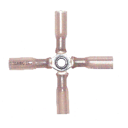 4 Way Wire Splice Butt Connector w Adhesive Heat Shrink 22-18 AWG