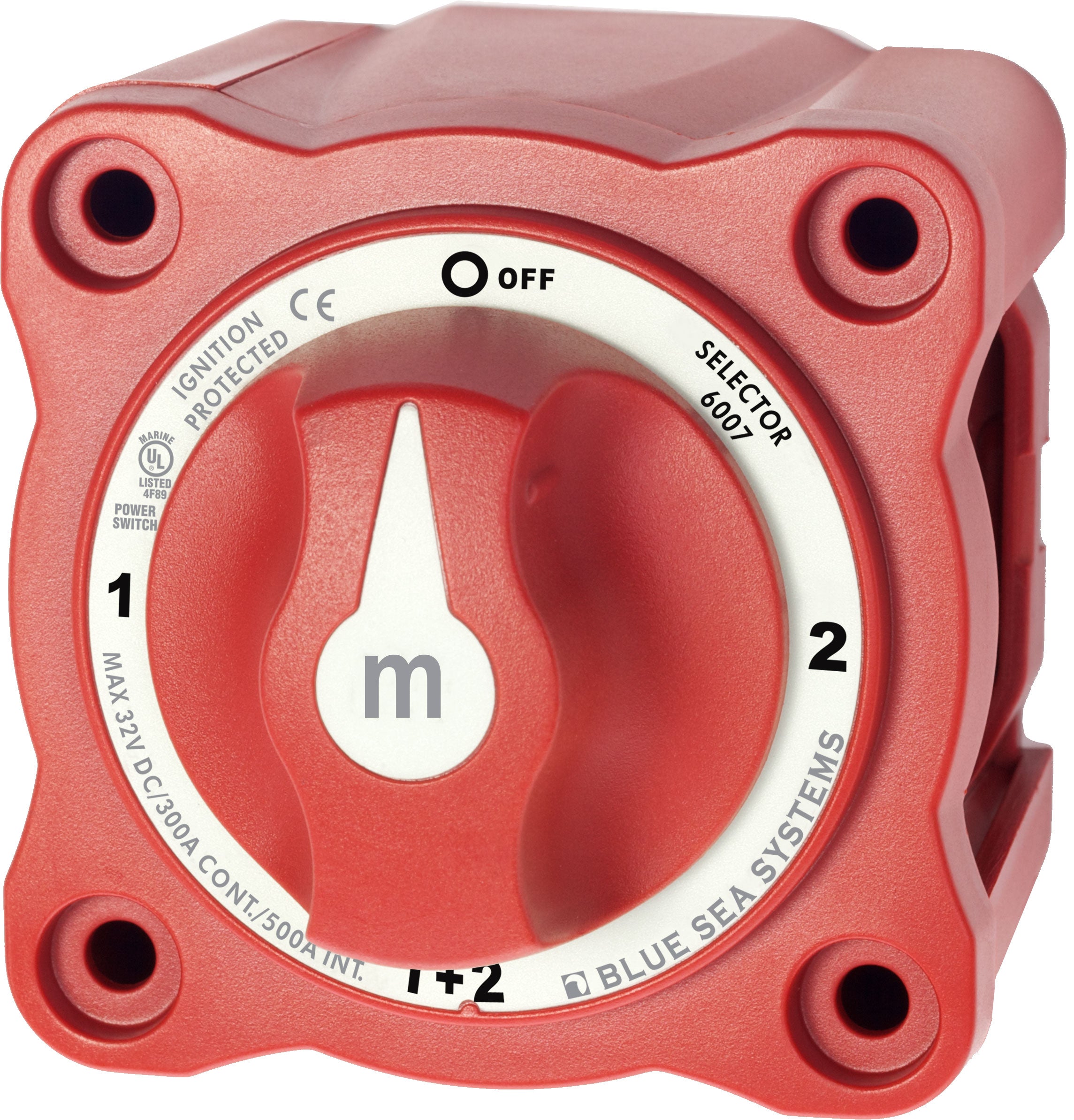 6007 Blue Sea Systems 6007 m-Series Battery Switch, Selector 4 Positio